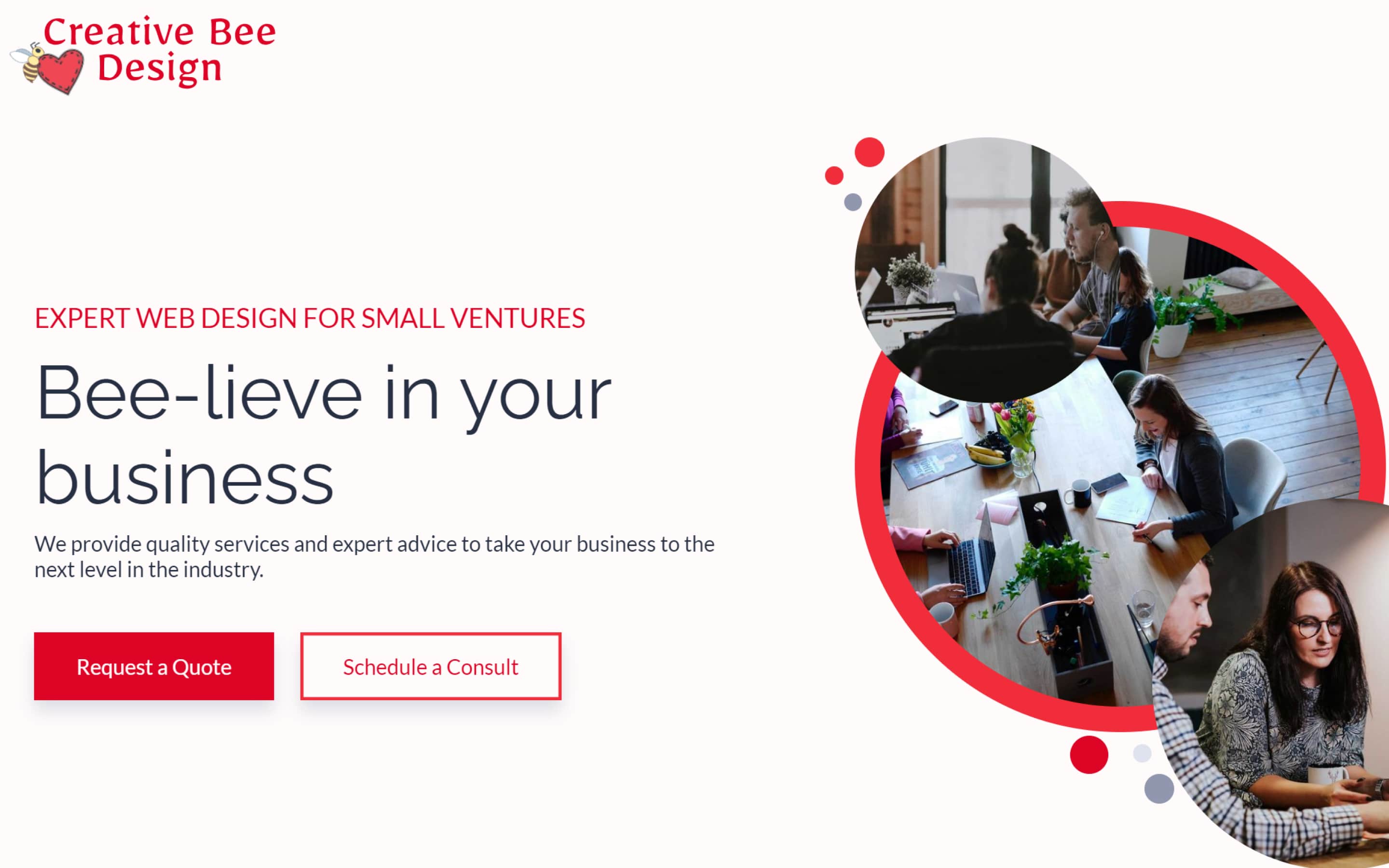 Creative Bee Agency Template | Webflow Website Design in Gilbert Arizona | Bernice Ebenezer